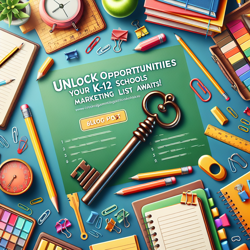 Unlock Opportunities: Your K-12 Schools Marketing List Awaits!